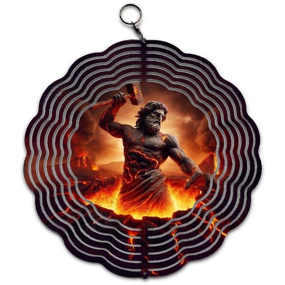 Design | Greek God Zeus Thunder Fire Design Wind Spinner | Poshmark